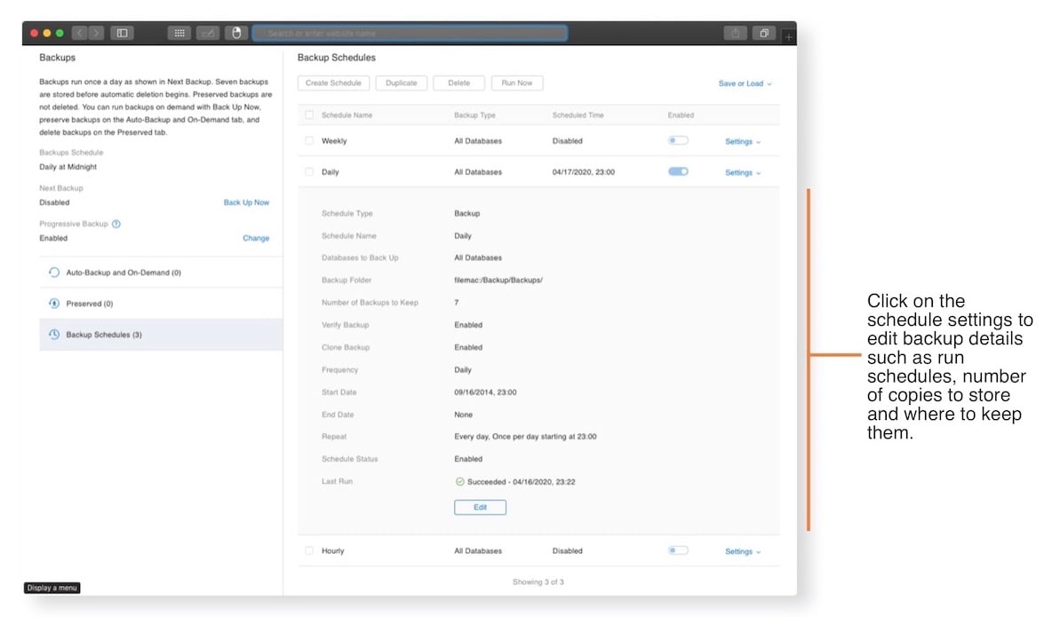 FileMaker Server Backup Plan