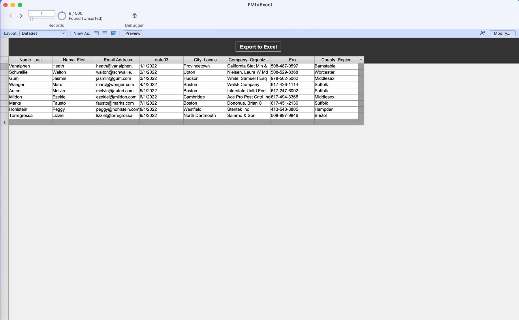 How to Export from FileMaker to Excel