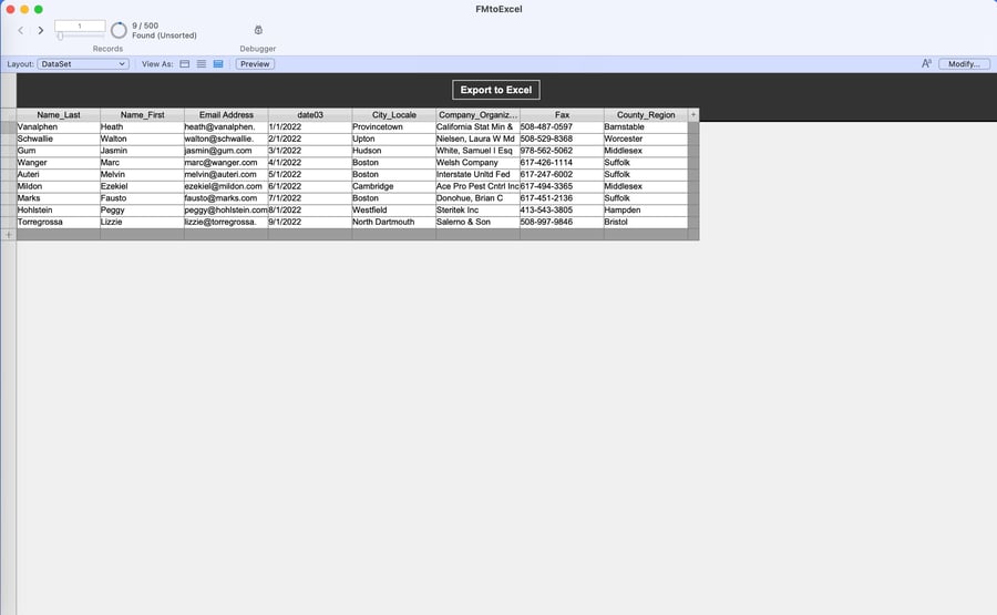 How to Export from FileMaker to Excel