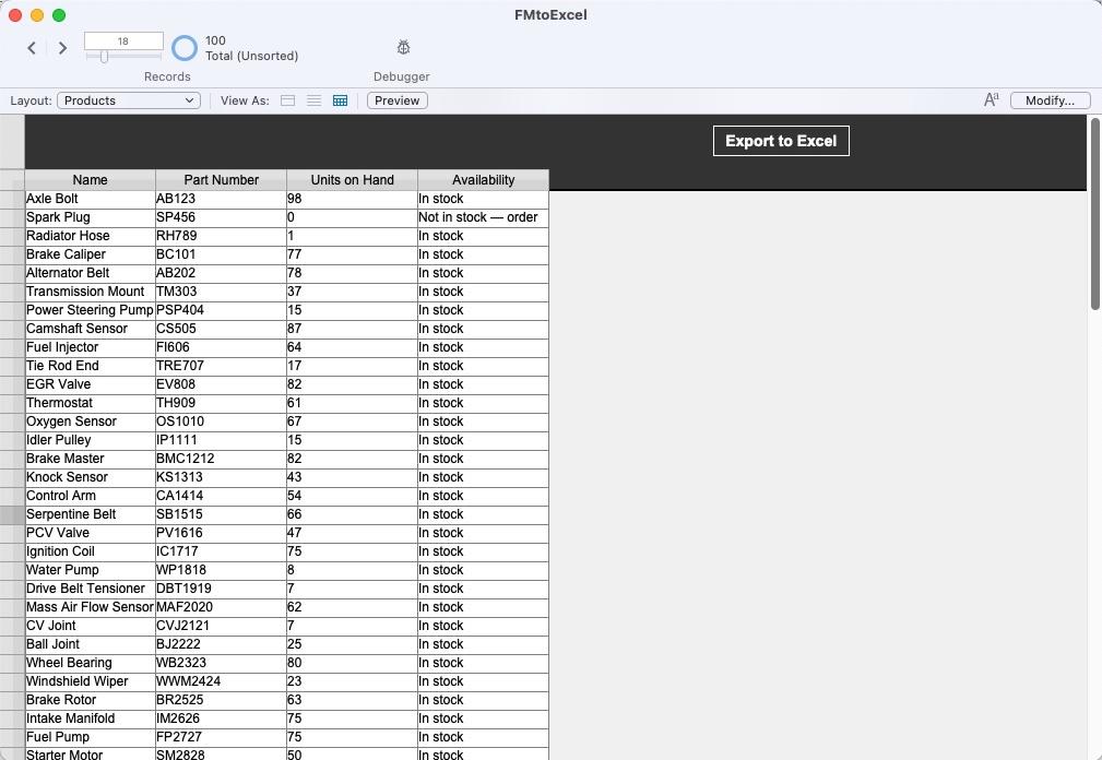 How to Export from FileMaker to Excel
