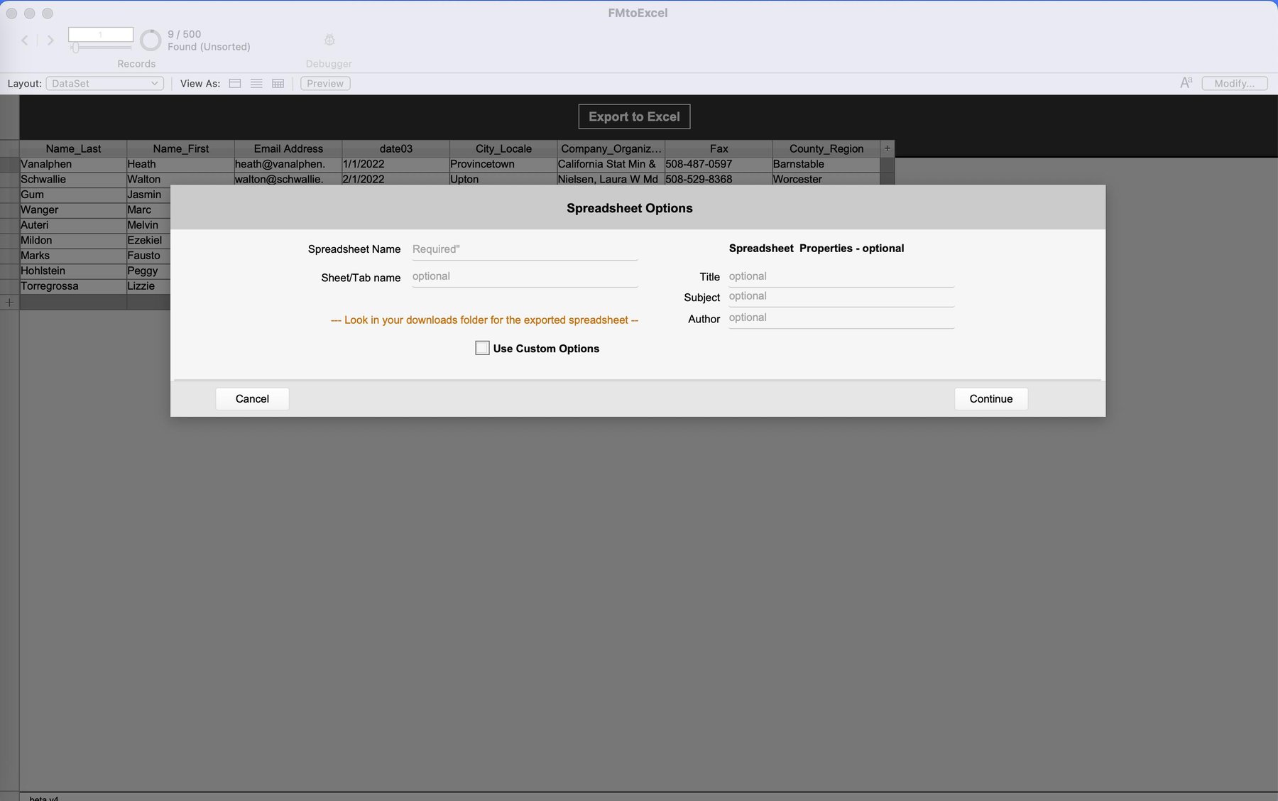 How to Export from FileMaker to Excel