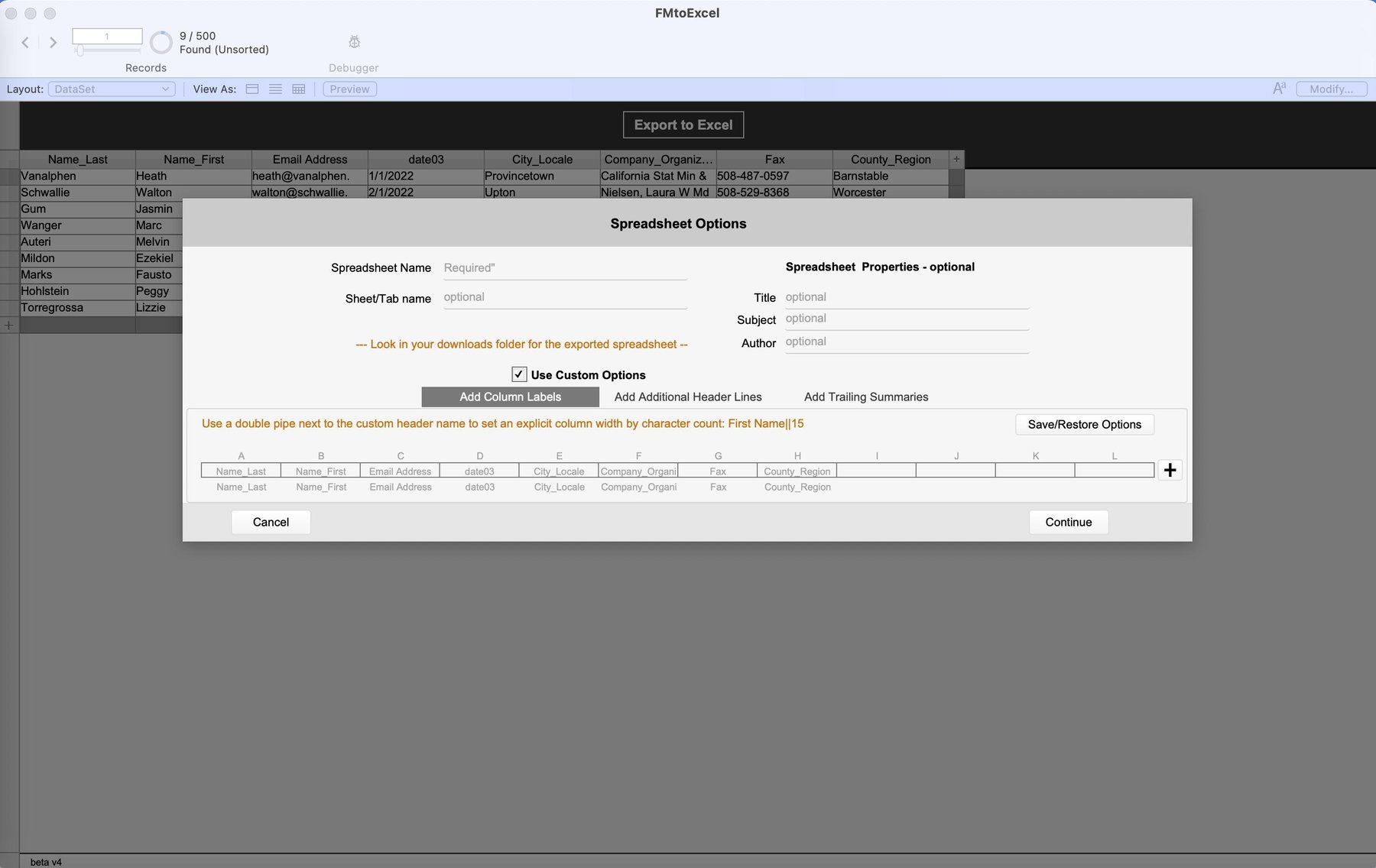 How To Export From Filemaker To Excel 