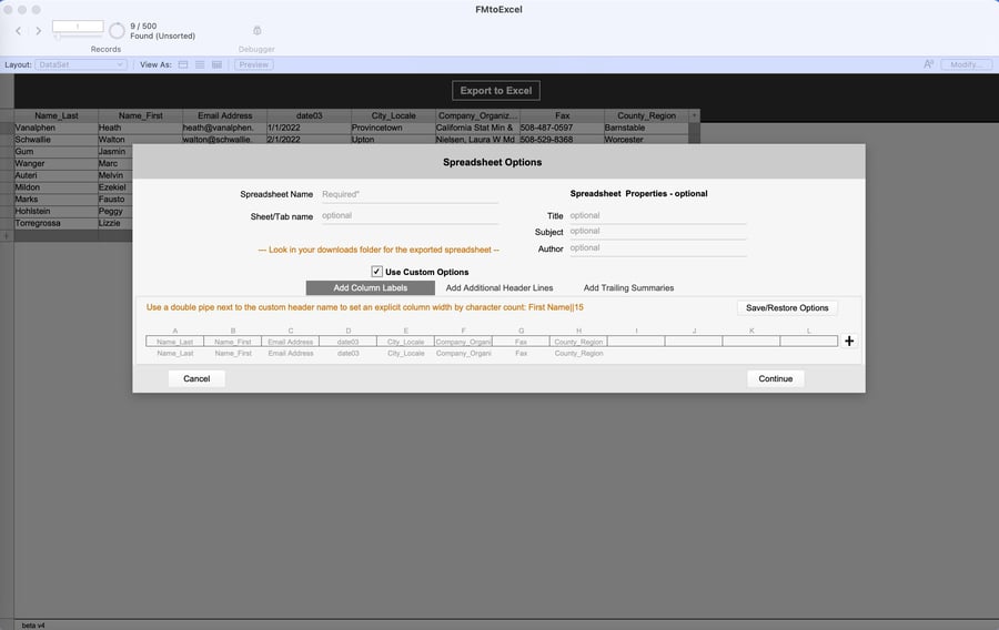 How To Export From Filemaker To Excel