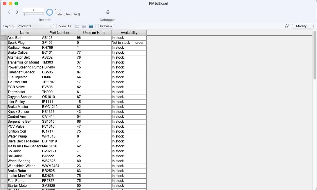 How to Export from FileMaker to Excel