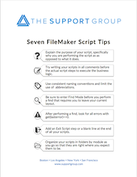 Seven Tips for FileMaker Scripts