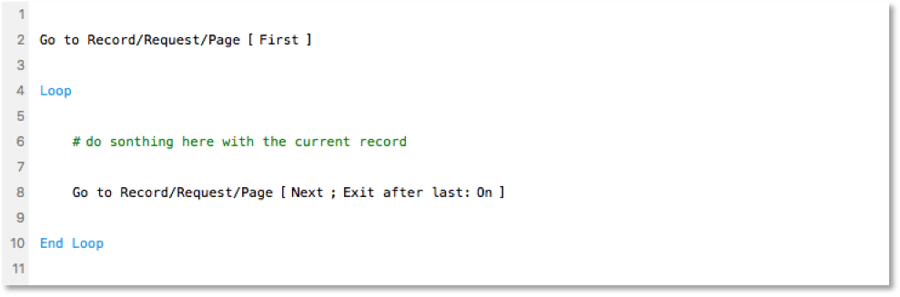 Looping Through Records